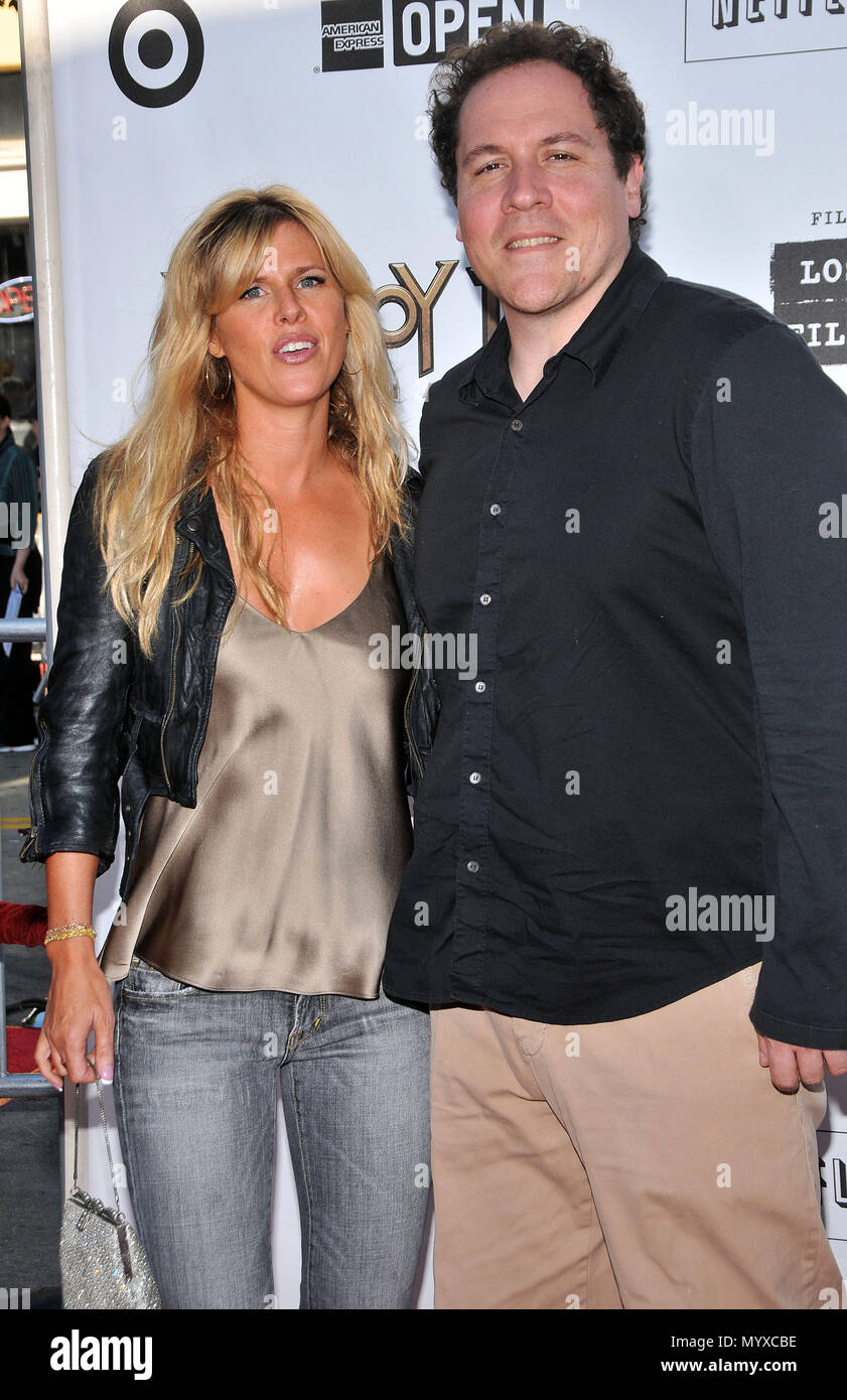 Jon Favreau and wife - Hellboy II Premiere at the Westwood Village ...