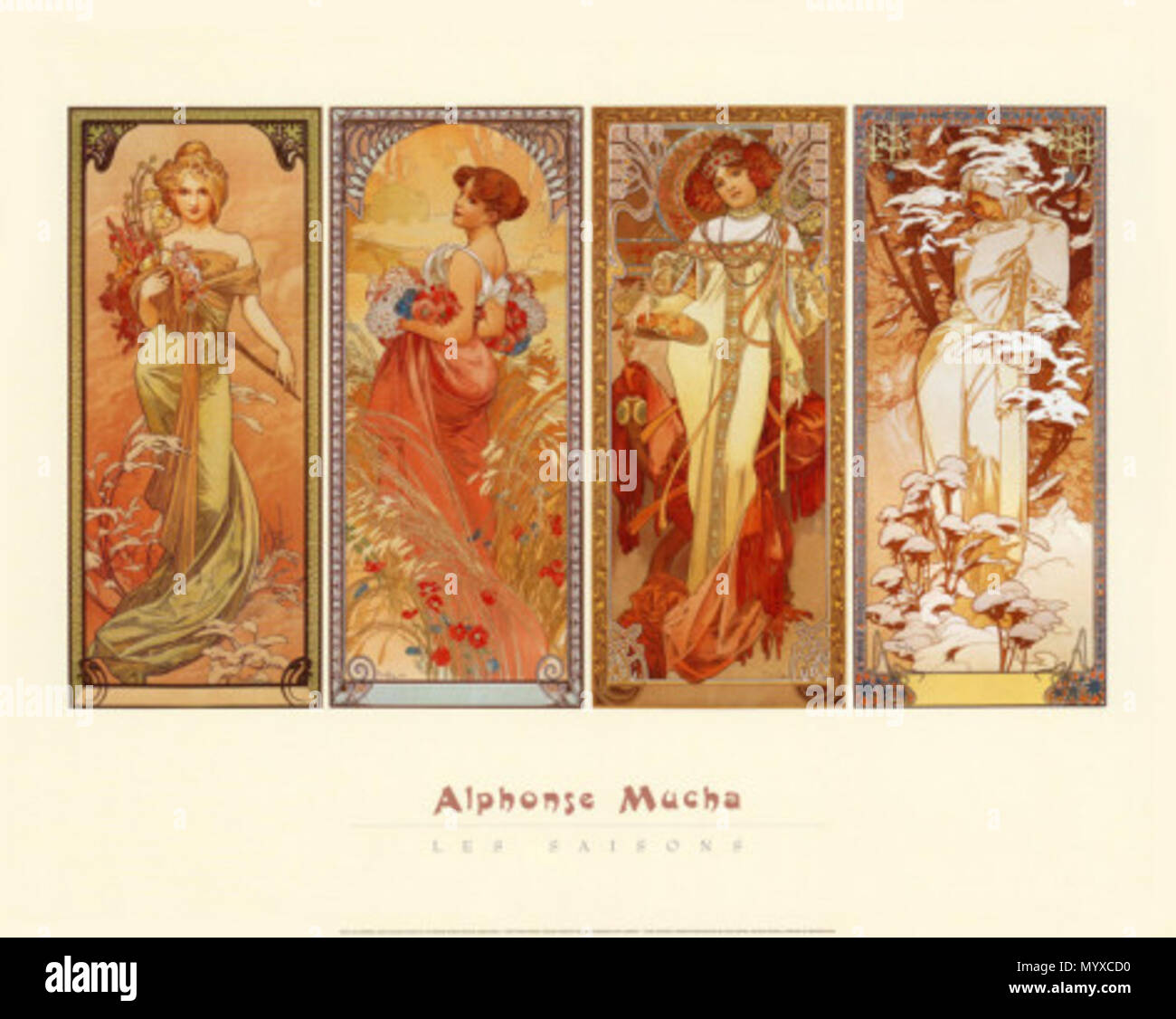 . English: Alphonse Mucha, The seasons. Français : Alphonse Mucha, Les ...