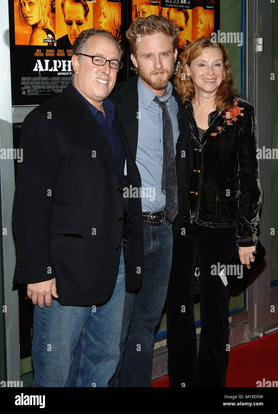 Ben Foster and his dad and mom arriving at the ALPHA DOG Premiere at ...