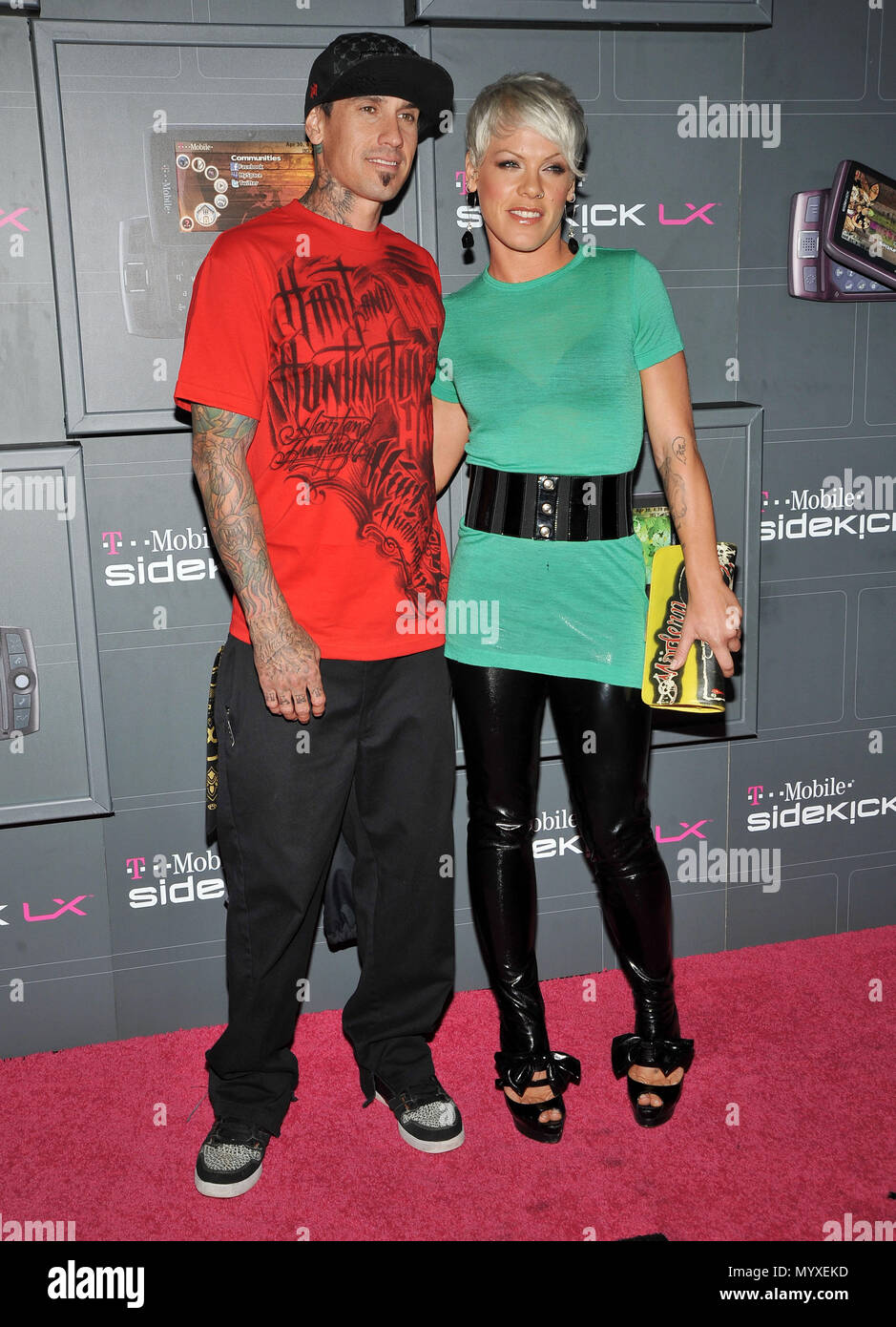 Pink and husband Carey Hart - T-Mobil Sidekick LX Launch Party On the ...
