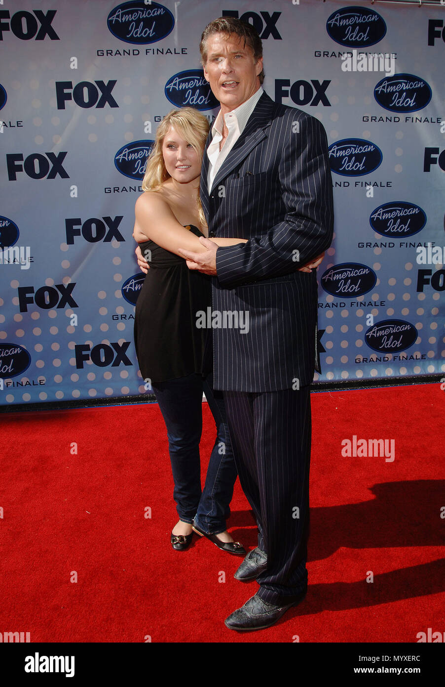 David Hasselhoff and daughter arriving at the AMERICAN IDOL Final at ...