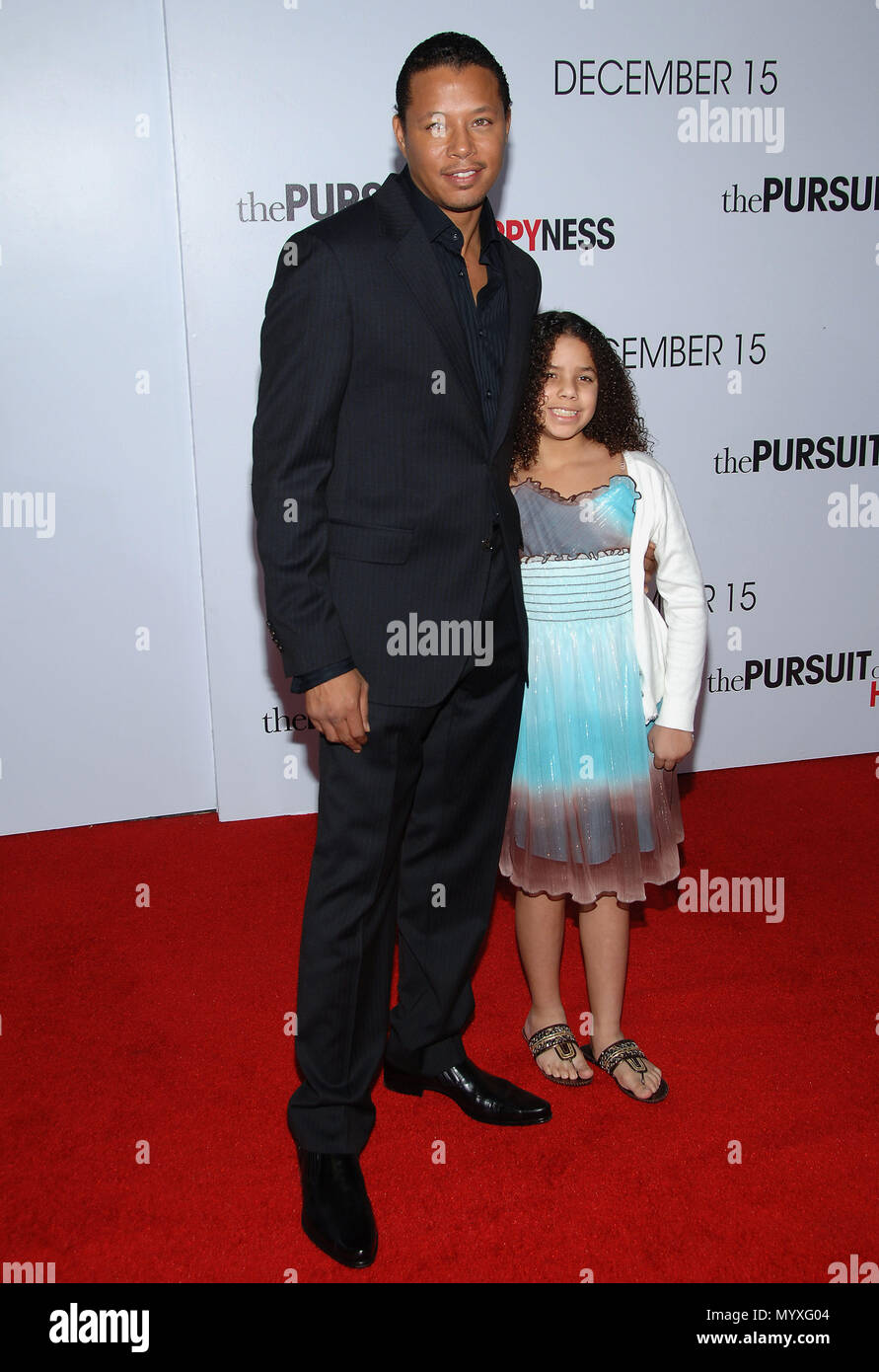 Terrence Howard and daughter arriving at the PURSUIT of Happiness ...