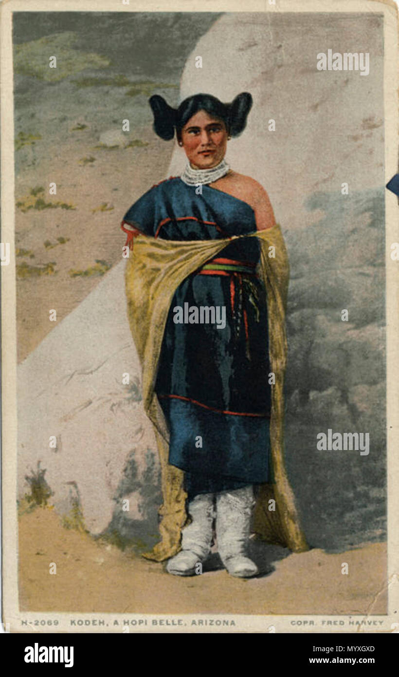 Kodeh, a Hopi belle, Arizona. Fred Harvey series Stock Photo - Alamy