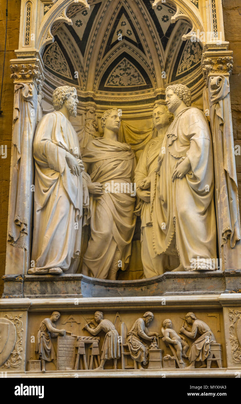 Four Martyrs Saints Chiesa Museum Orsanmichele Church Florence Italy ...