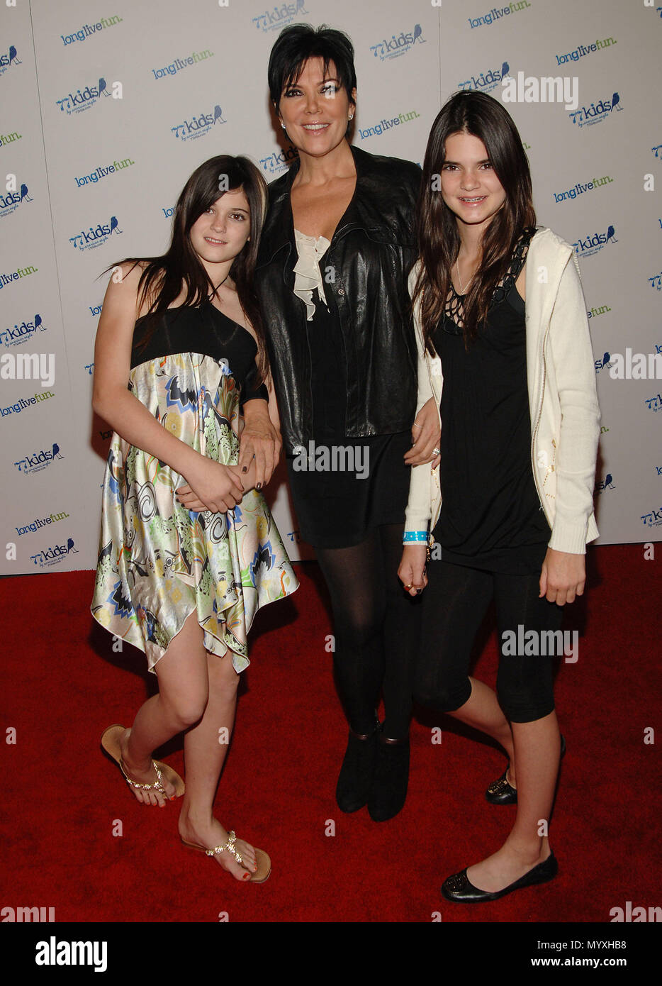 Kris Jenner with kids Kendy and Kylie - 77Kids Launch By The Jonas ...