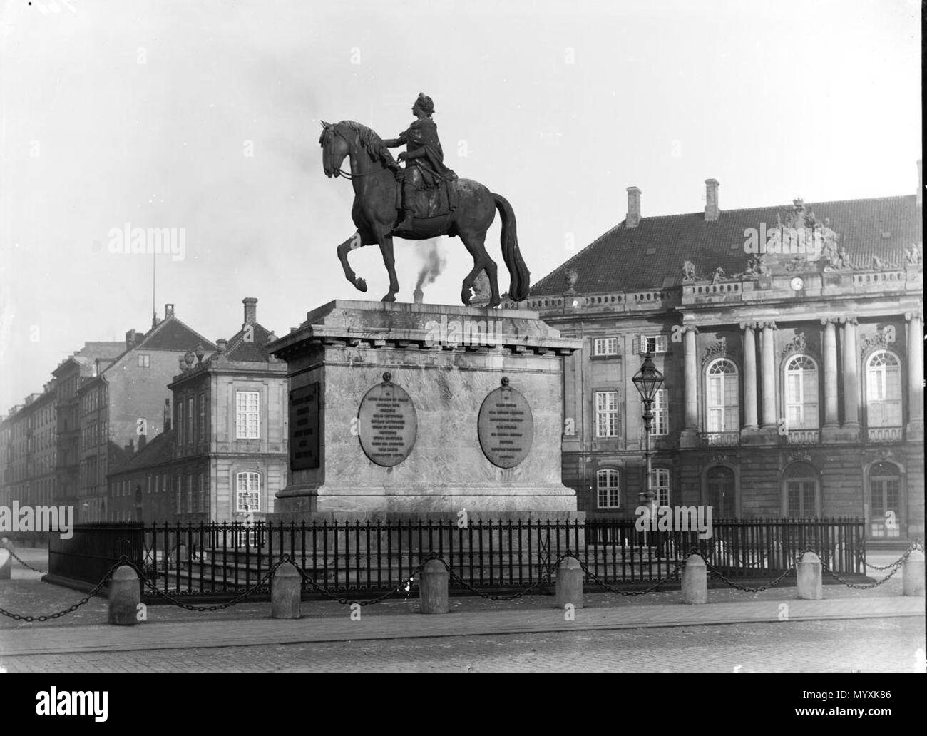 . English: The equestrian statue of Frederick V in Copenhagen, Denmark ...