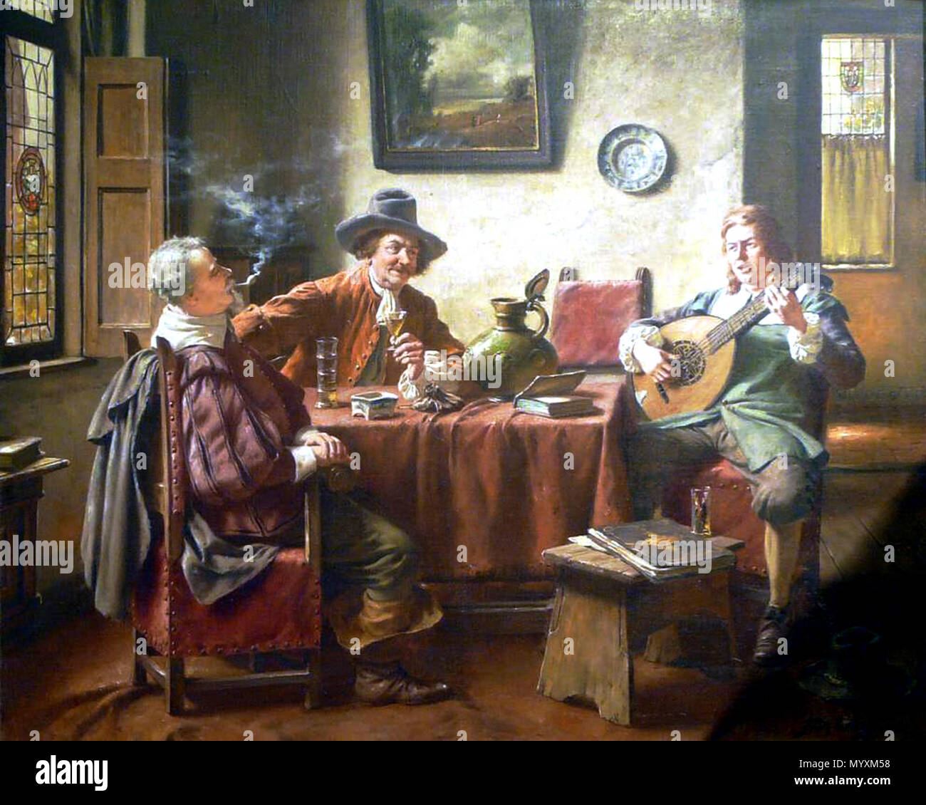 38 Fritz Wagner Fröhliche Runde Stock Photo - Alamy