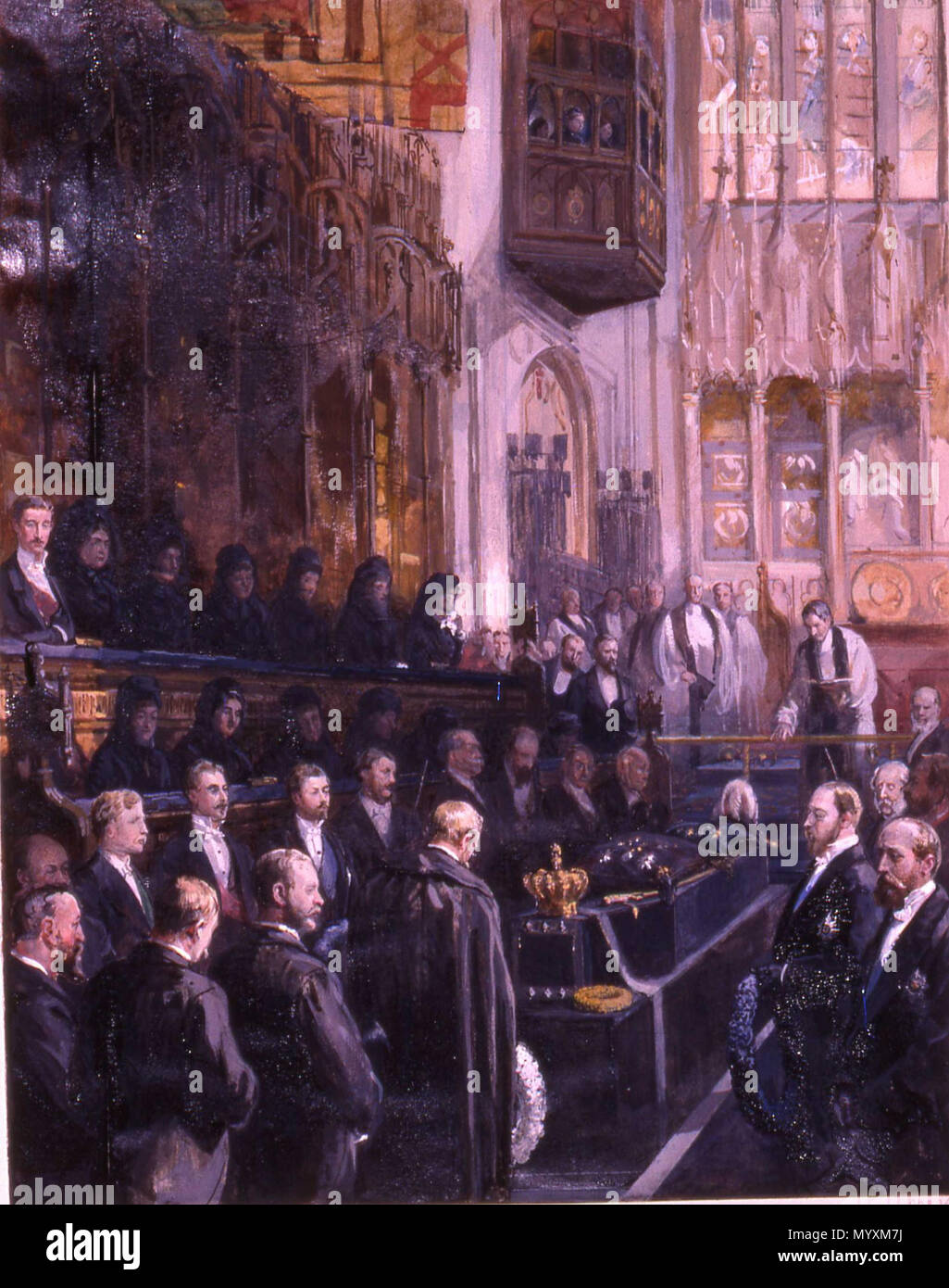 . English: Funeral of King George V of Hanover, St George's Chapel ...