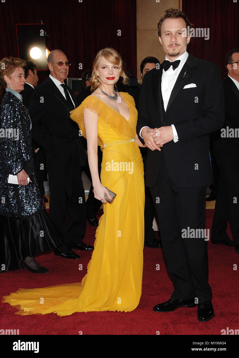 Michelle Williams and husband Heat Ledger arriving at the 78th Academy ...