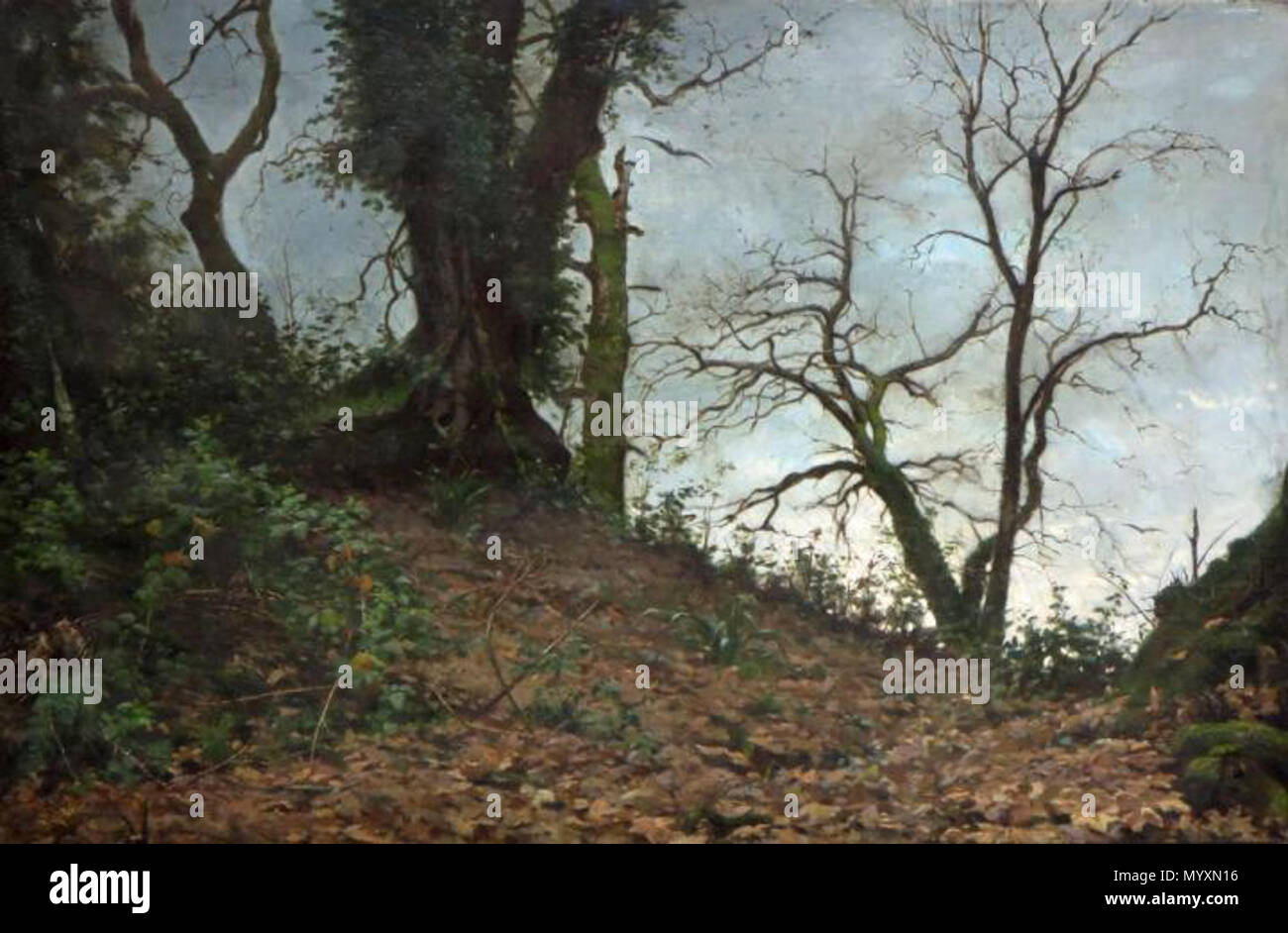 . Français : Arbres de Giuseppe Chiarolanza, huile sur toile ...