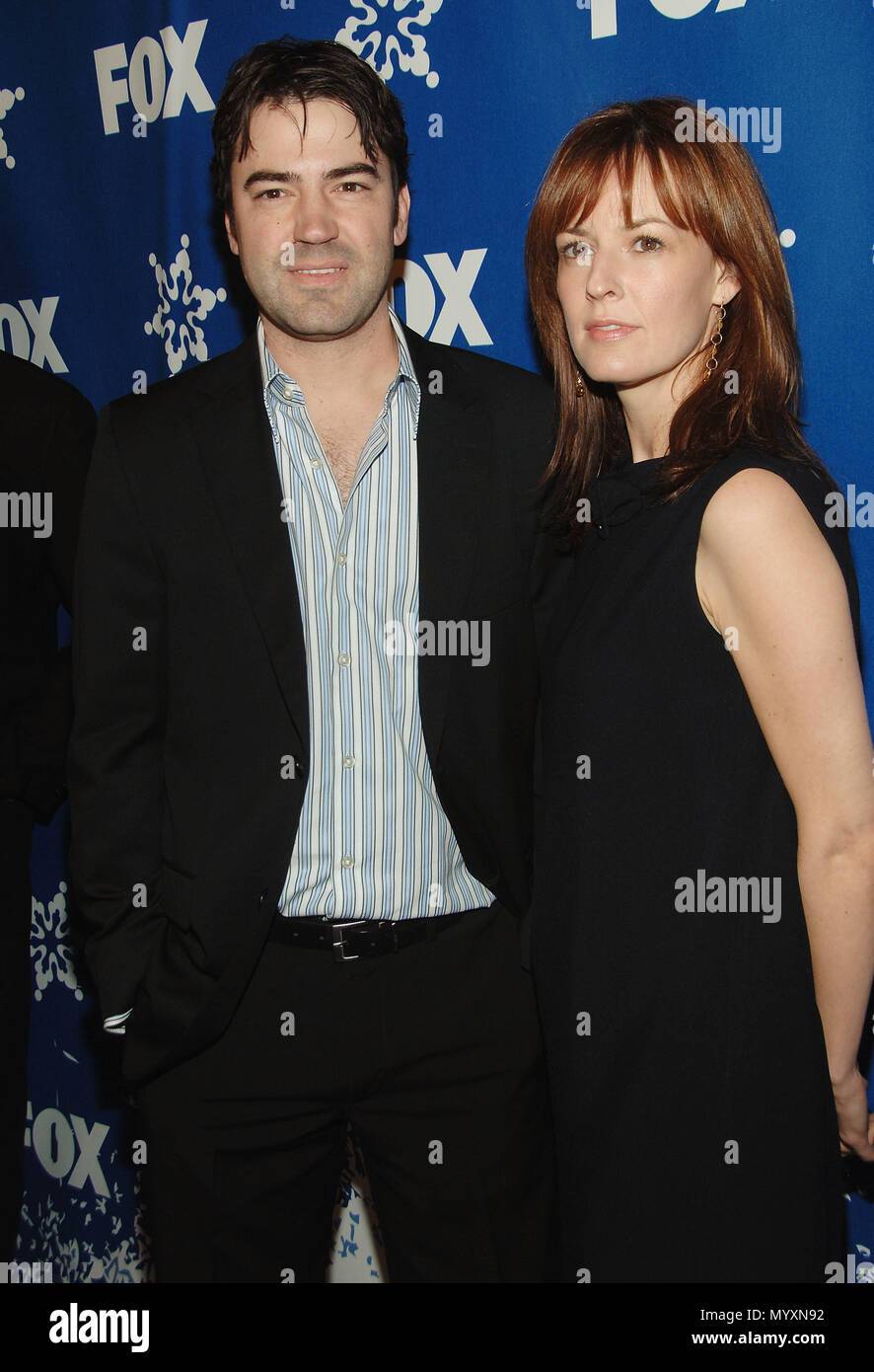 Ron Livington ( Standoff ) and wife arriving at the FOX tca Winter ...