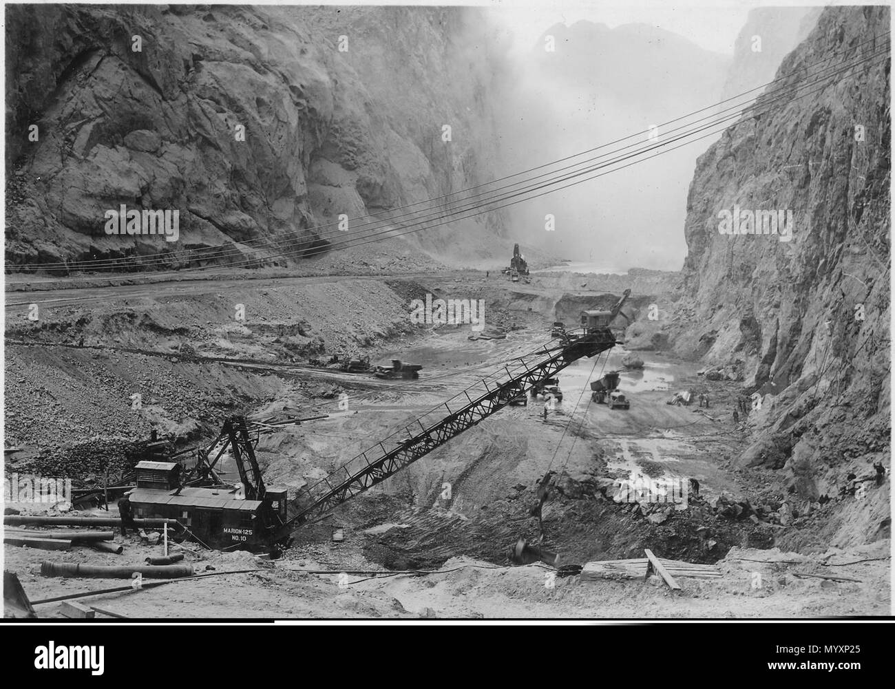 Channel excavation Black and White Stock Photos & Images - Alamy