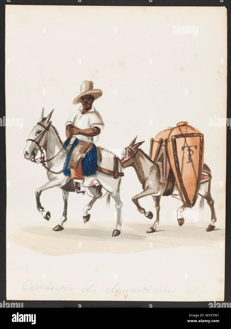 . Español: Acuarela de Pancho Fierro (Lima, 1807 - Lima, 1879) . circa ...