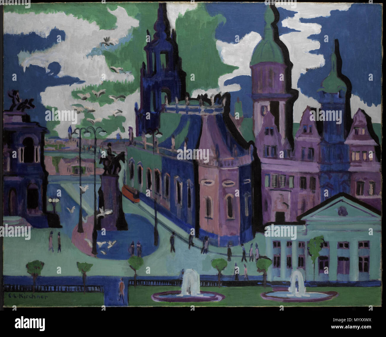 . English: View of Dresden: Schlossplatz . 1926 31 Ernst Ludwig ...