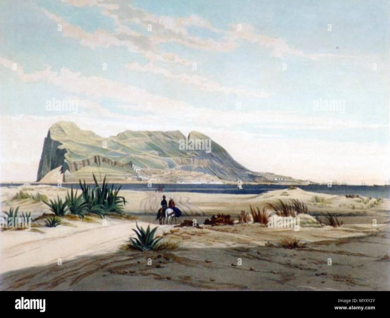 . English: Gibraltar from San Roque Road A Picture from the Garrison ...