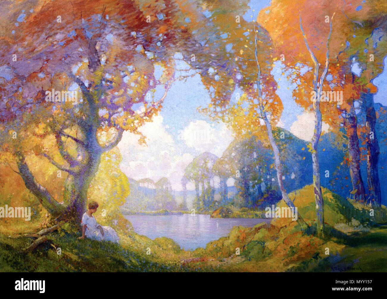 . Русский: Paintings by the artist George Ames Aldrich (1872-1941 ...