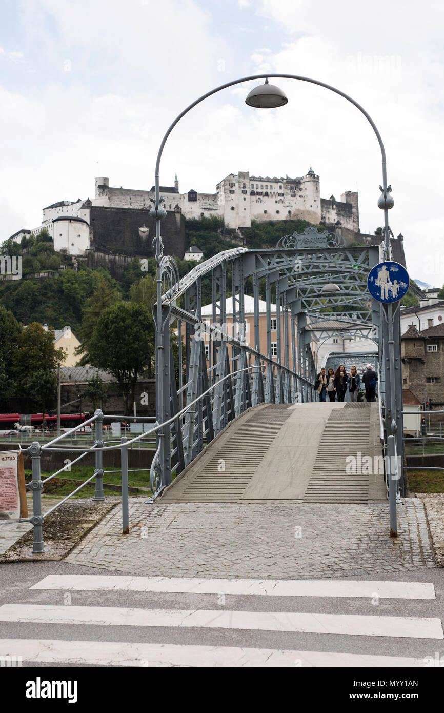 The Mozartsteg, a footbridge that appears in the Sound of Music movie ...