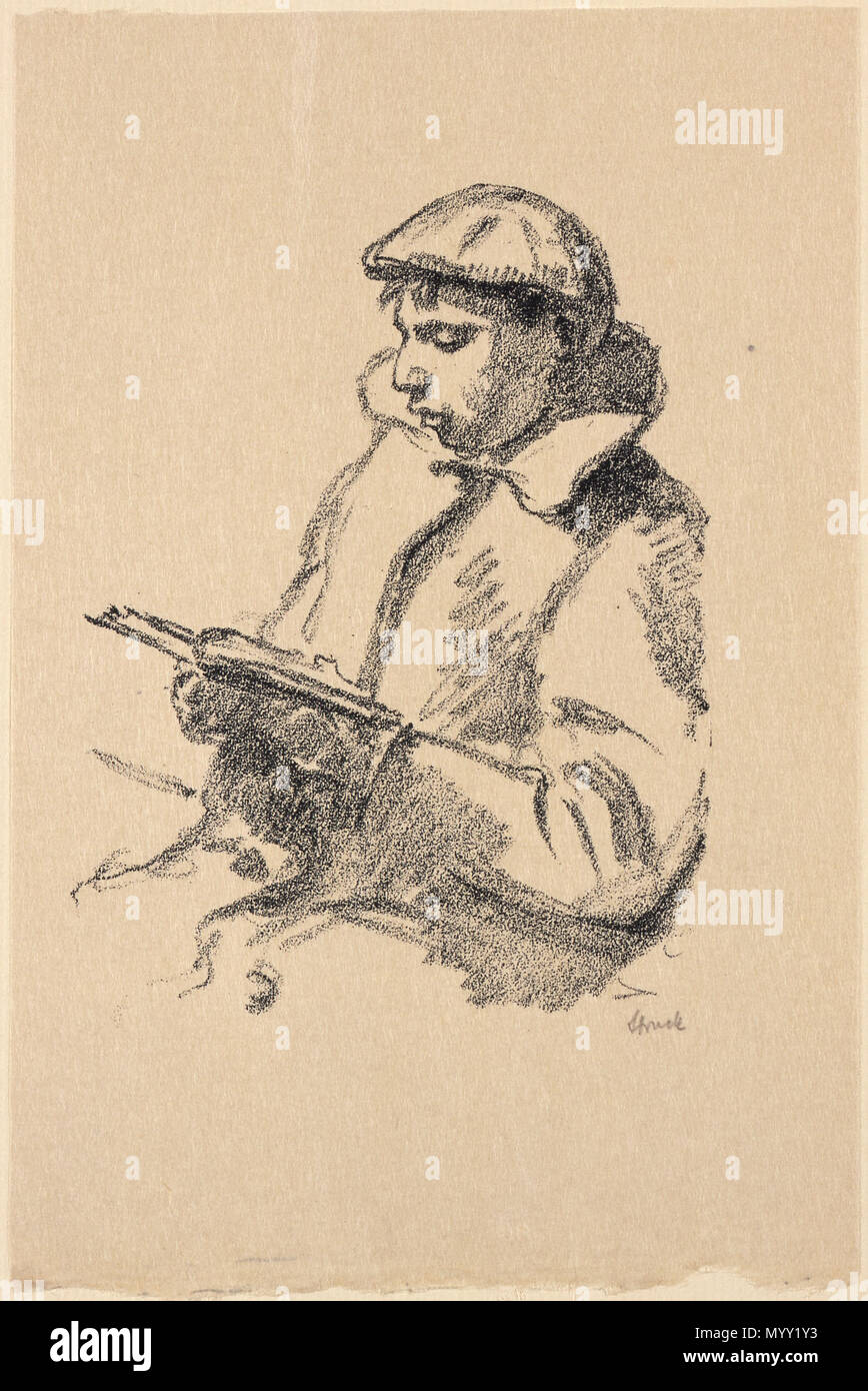 . Deutsch: Betender Knabe (Kowno). Aus der Mappe 'Skizzen aus Russland ...