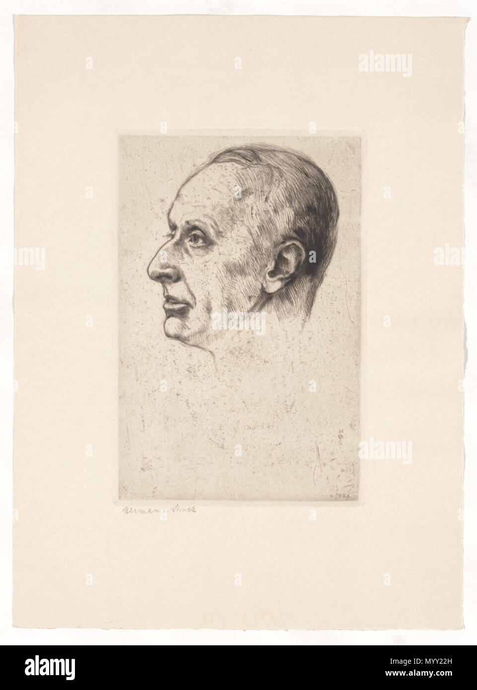 . Deutsch: Porträt Prof. Hermann Uhde-Bernays (1875-1963) . 1927 47 ...