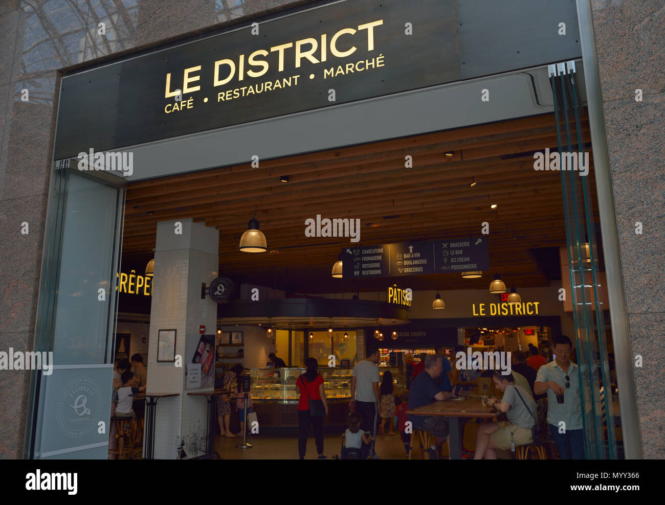Le District - a massive French food hall at Brookfield Place, New York ...