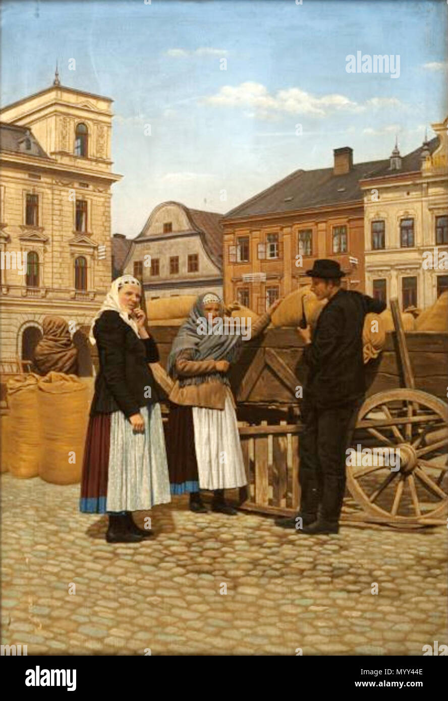 57 Józef Raszka Peasants on the Main Square in Cieszyn Stock Photo - Alamy