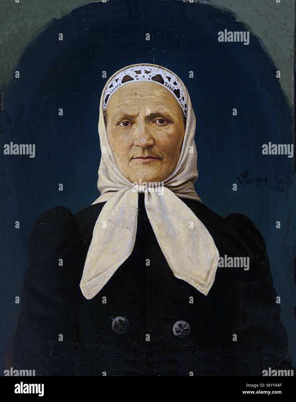 57 Józef Raszka Anna Raszka in a Cieszyn costume 1909 Stock Photo - Alamy