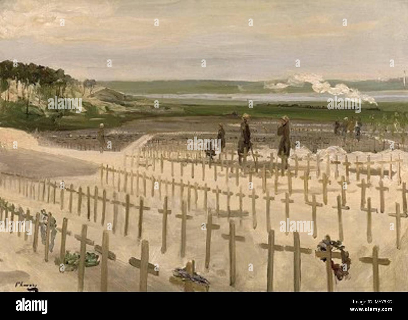 . English: A view across the cemetery at Étaples showing the rows of ...