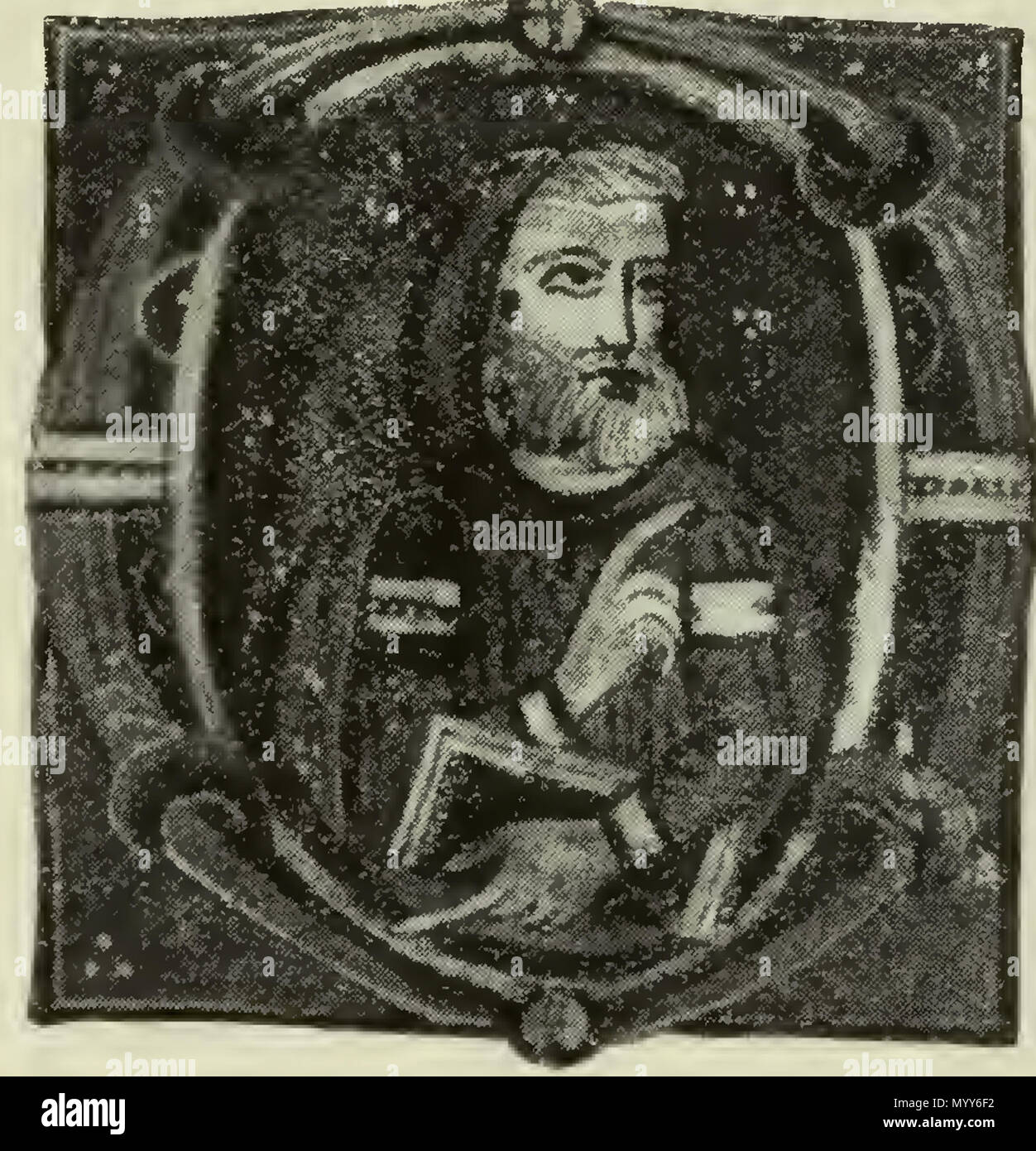 . English: Michael Scot in Bodleian MS. ' De physionomiae' 70 Michael ...