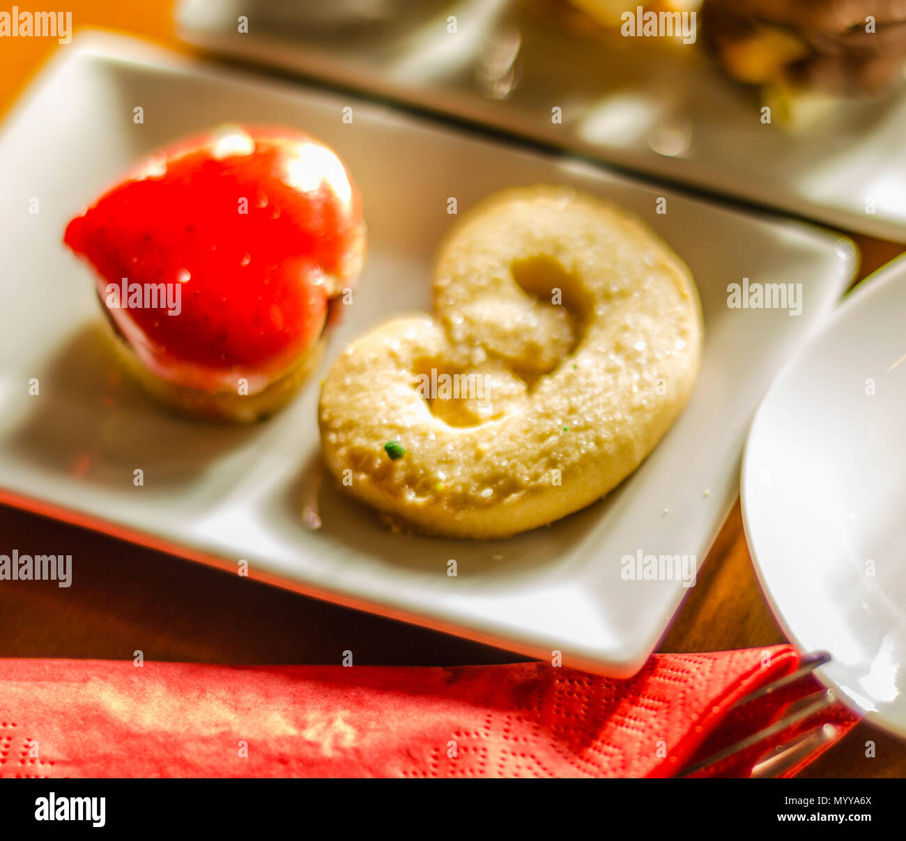 different types of handmade cookies with different toppings, sweet ...