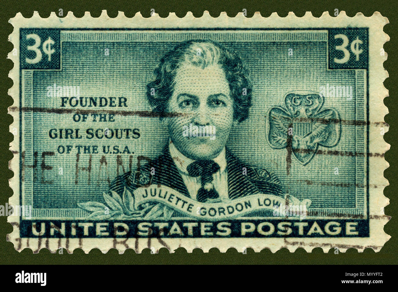 Girl Scouts Founder Juliette Gordon Low Postage Stamp Stock Photo - Alamy