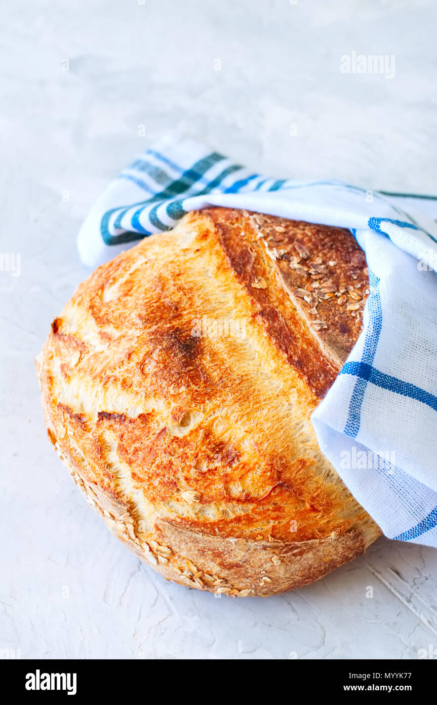 Sourdough bread stone background hi-res stock photography and images ...