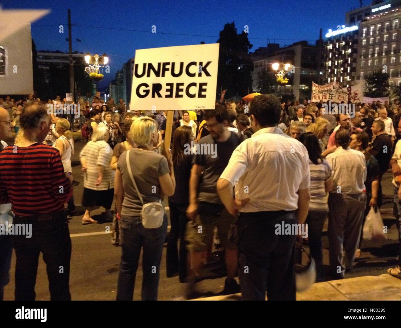 Athens, Greece. 17th June, 2015. Greece crisis Credit: Ann Cutting ...