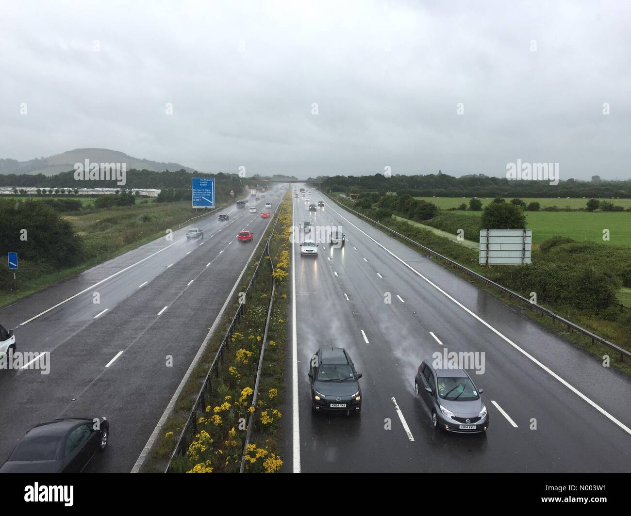 Highbridge, Somerset, UK. 24th July, 2015. M5 Burnham. 24th July 2015 ...