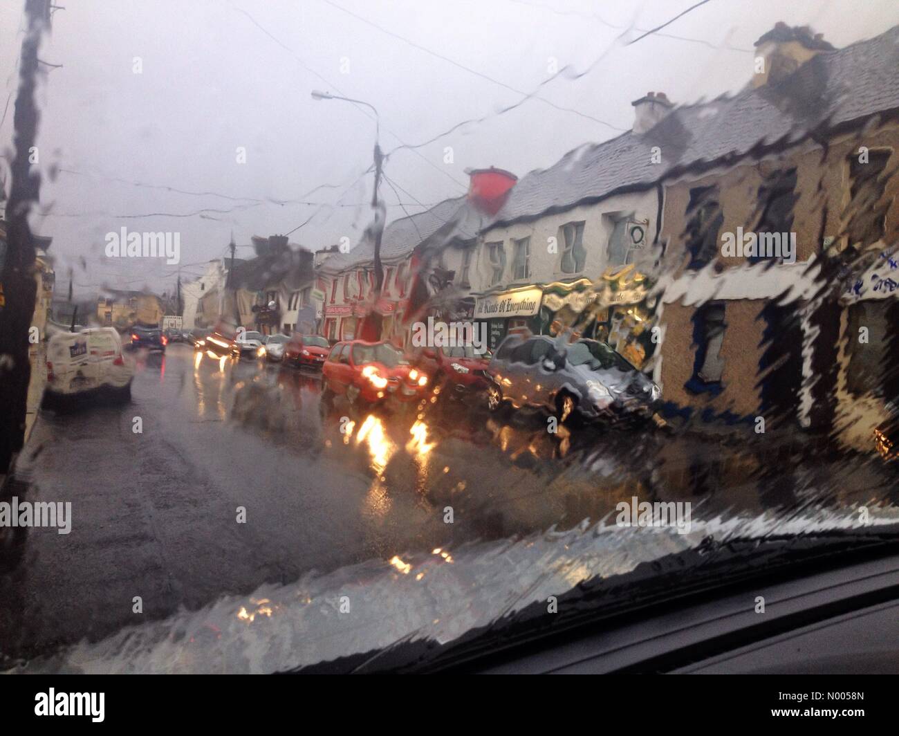 Main St, Co. Donegal, Ireland. 04th Dec, 2015. Torrential Rain as Storm ...