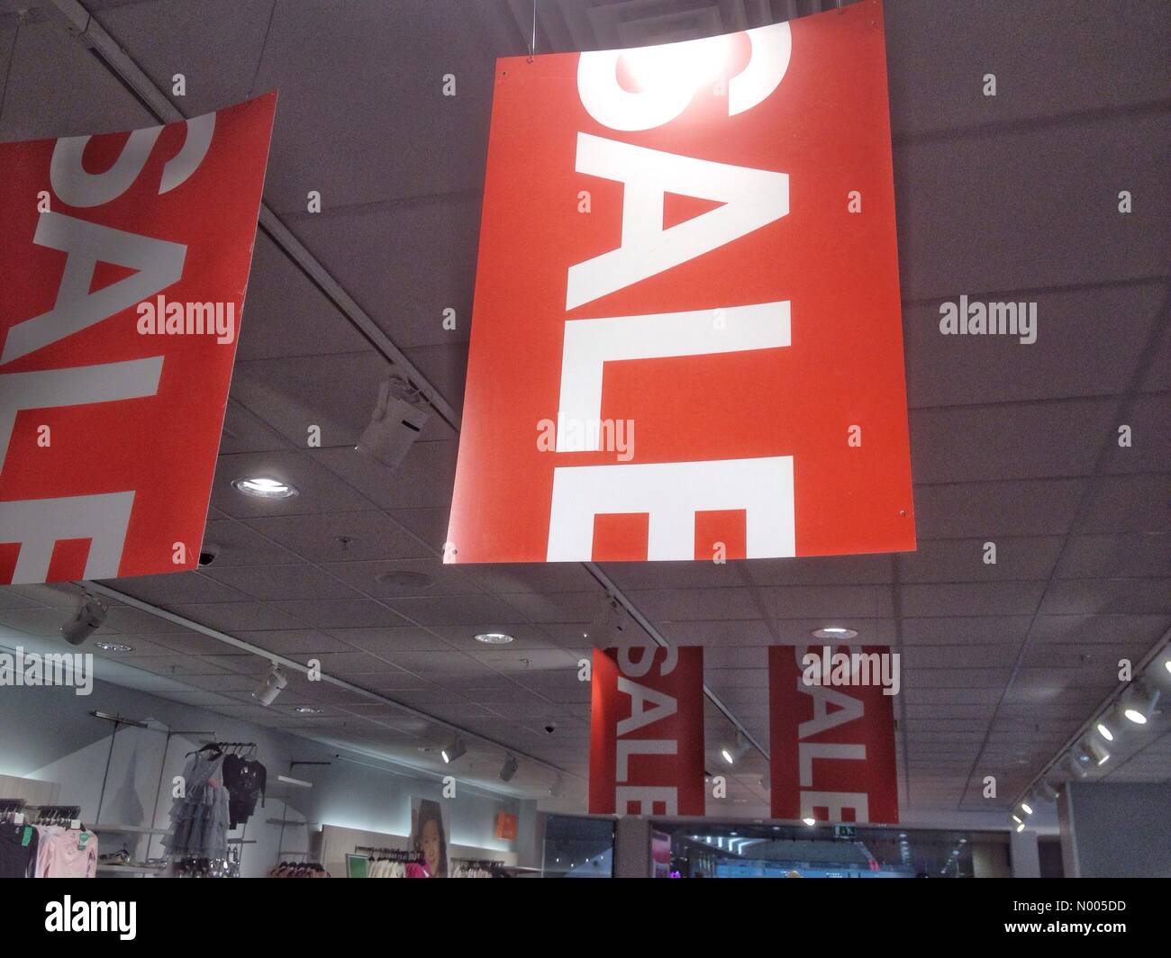 Boxing Day Sales. Saturday 26th December. Reading, England. High Street ...