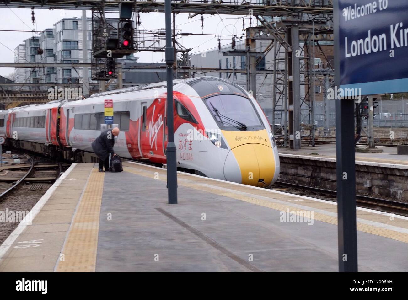London, UK. 18th March, 2016. New IEP Virgin Train 800101 in Virgin ...