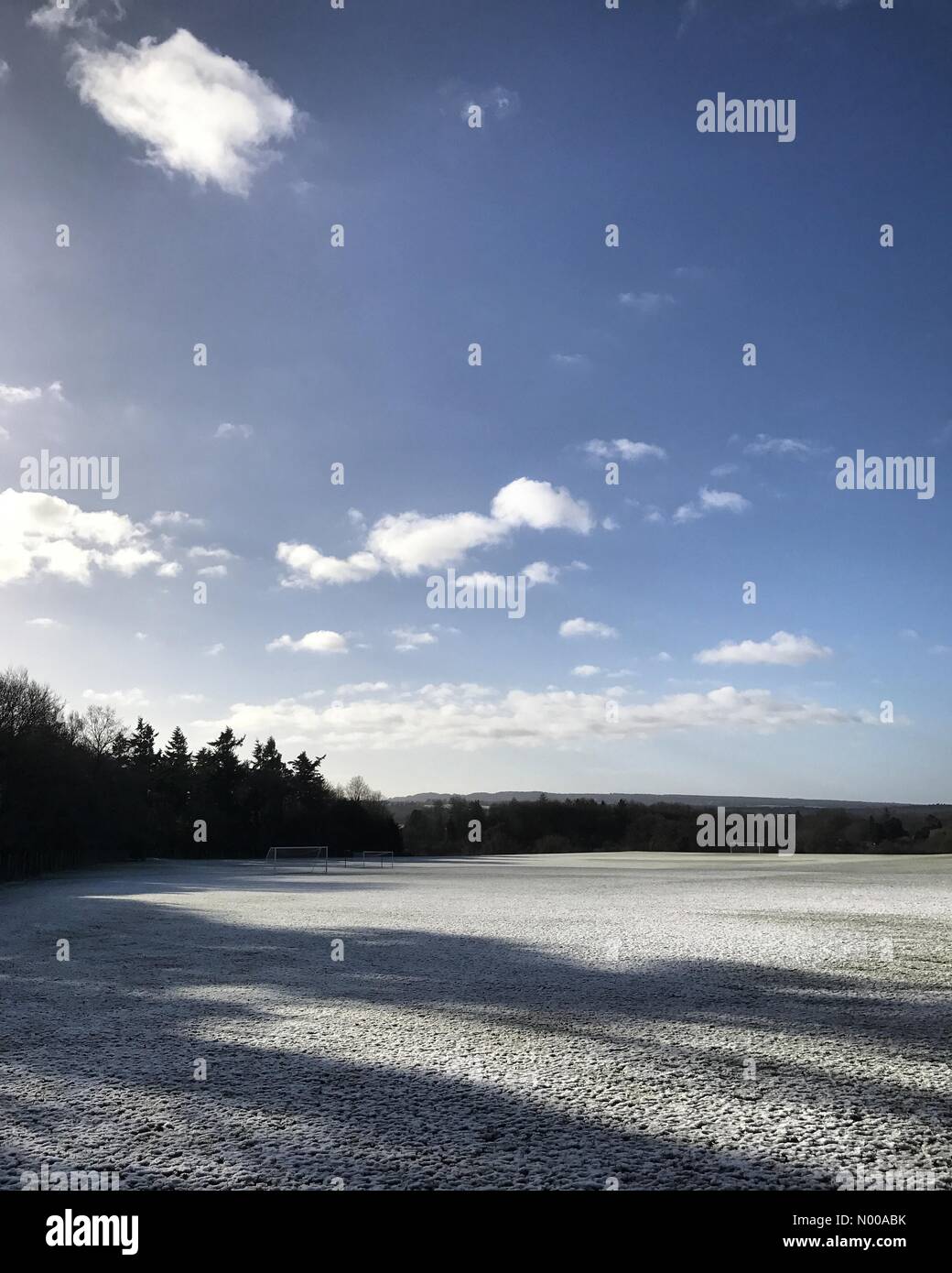Ashstead Ln, Godalming, UK. 13th Jan, 2017. UK Weather: Snow in ...