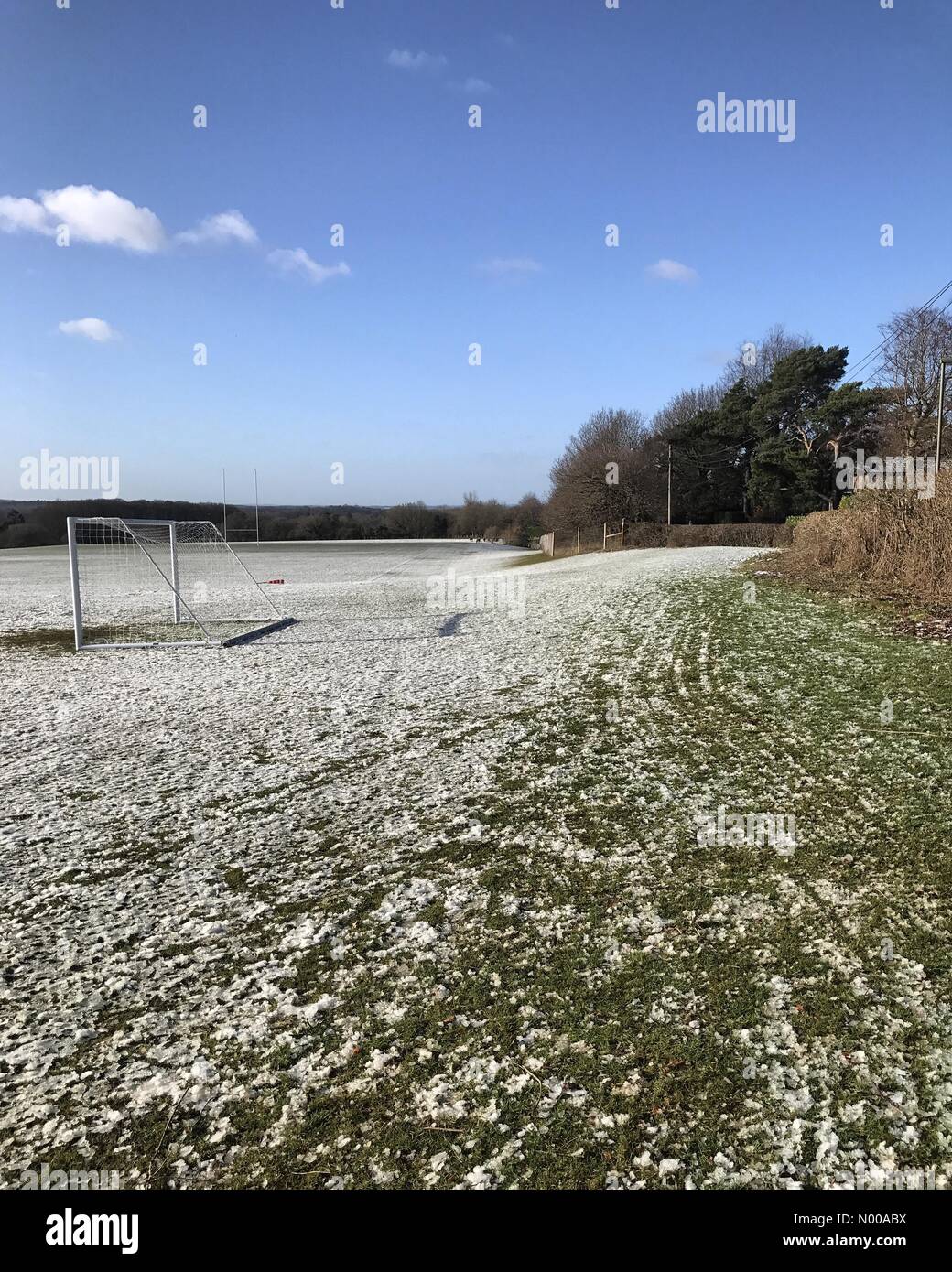 Ashstead Ln, Godalming, UK. 13th Jan, 2017. UK Weather: Snow in ...