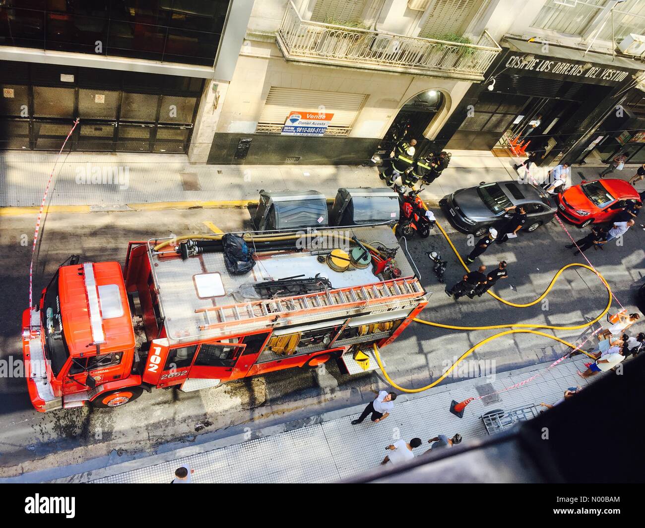 Fire in Buenos Aires city Stock Photo - Alamy