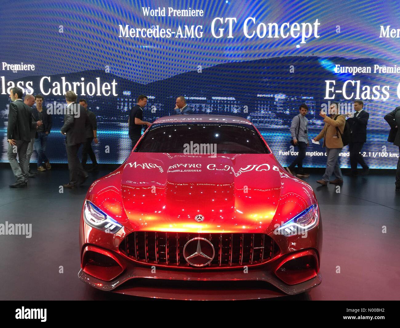 Geneva, Switzerland. 7th March, 2017. World premiere of Mercedes AMG GT ...