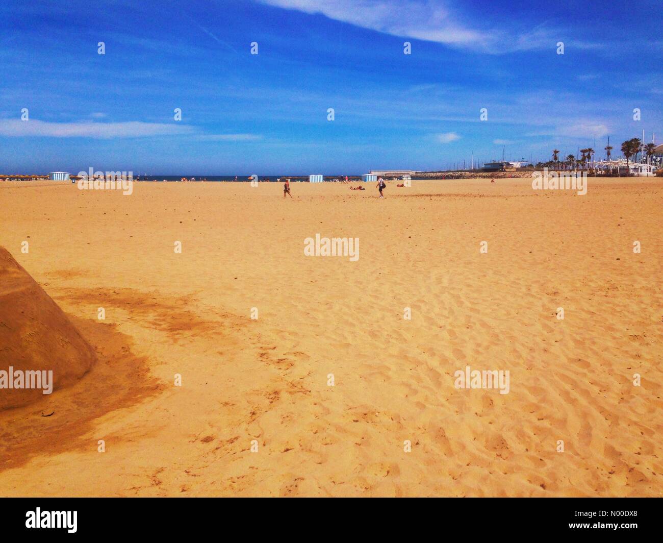 Spanish Weather: Hot with blue sky in Valencia, Spain Stock Photo - Alamy