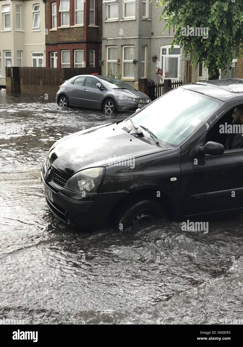 Browning Rd, London, UK. 02nd June, 2017. Localised flooding in East ...