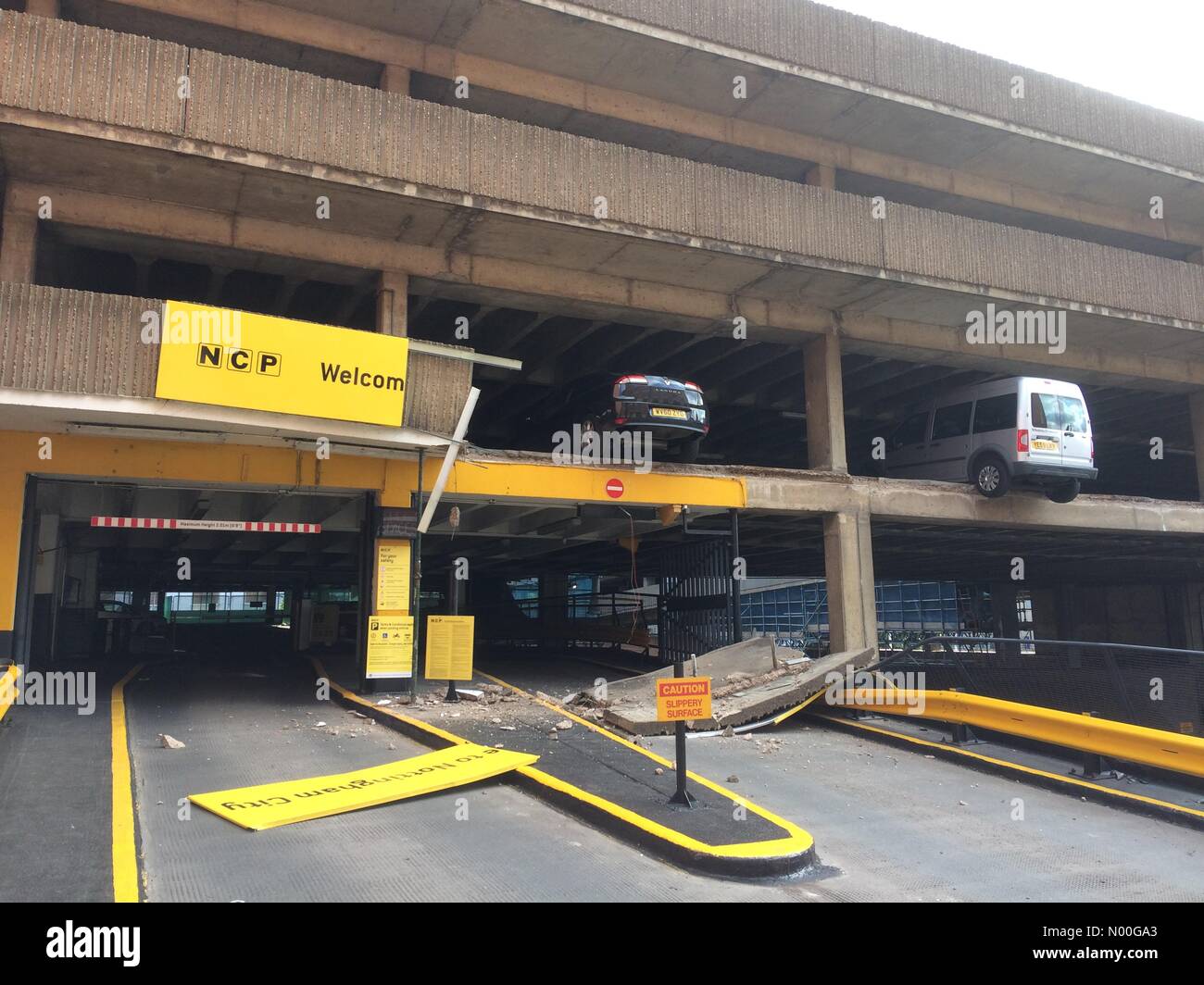 Nottingham, UK. 19th Aug, 2017. August 19th 2017 Nottingham car park ...