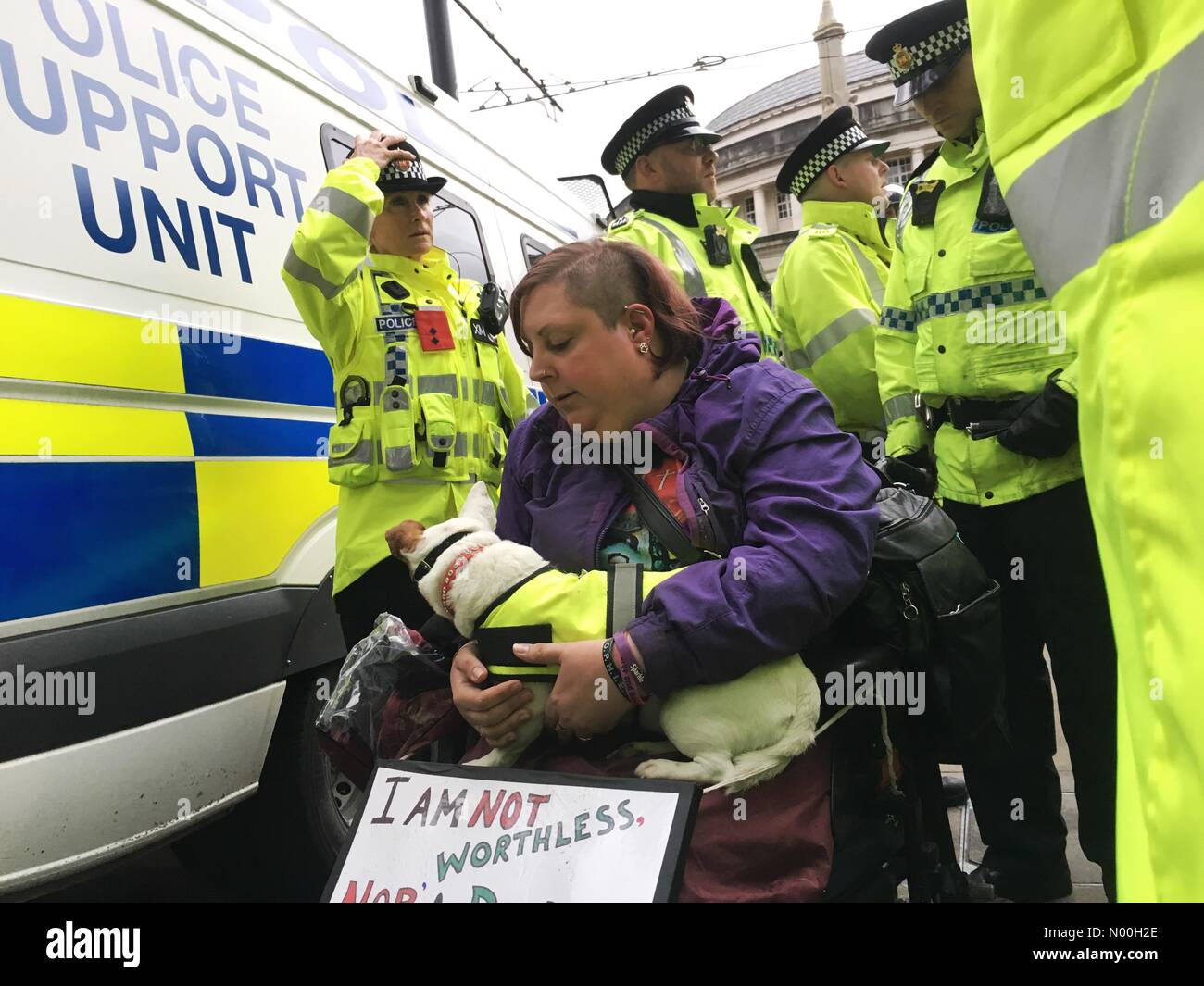 Protestor in wheelchair hi-res stock photography and images - Alamy