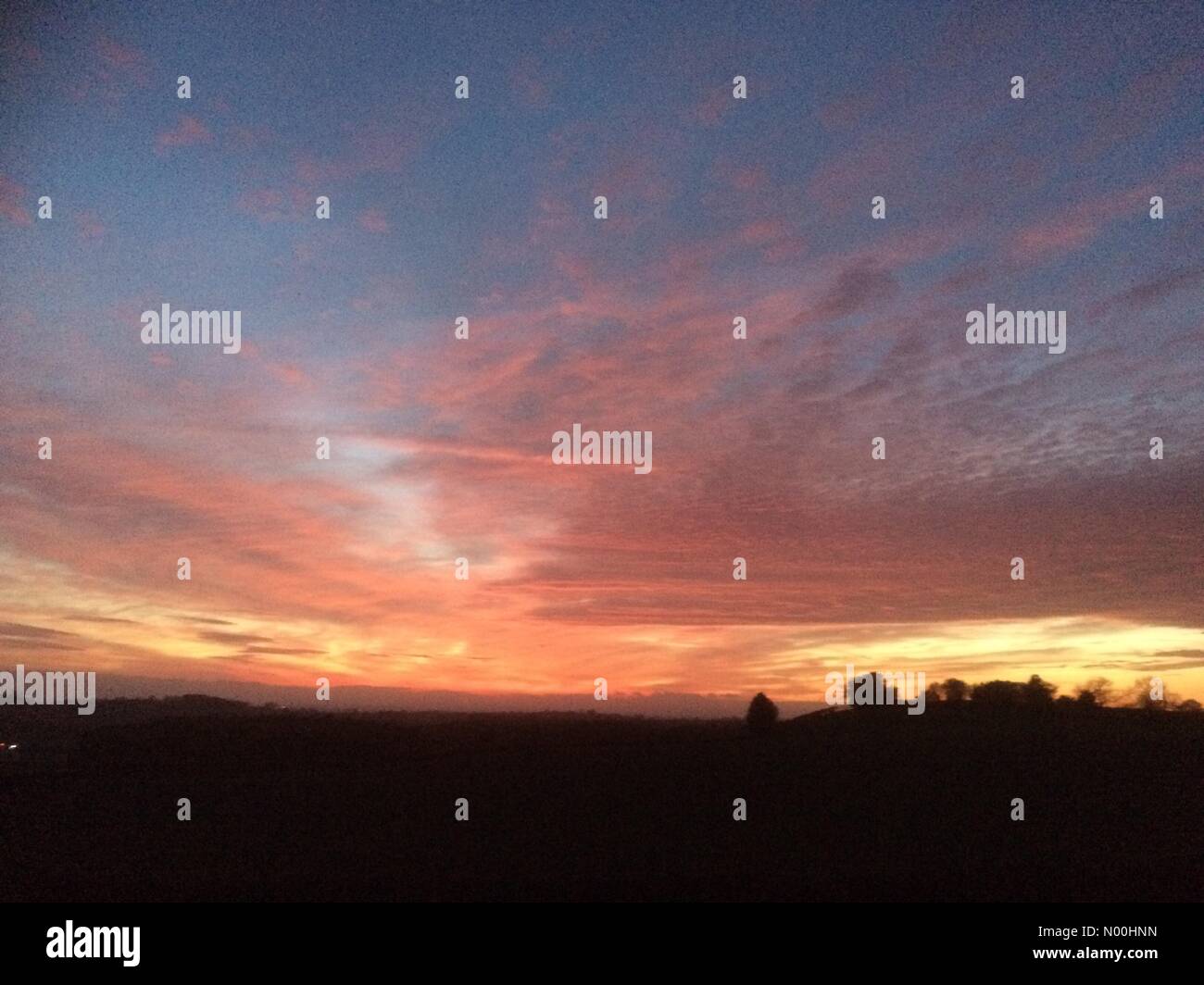 Dramatic Sunset in North Yorkshire near Easingwold Stock Photo - Alamy