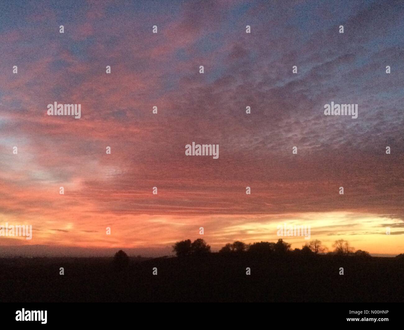 Dramatic Sunset in North Yorkshire near Easingwold Stock Photo - Alamy