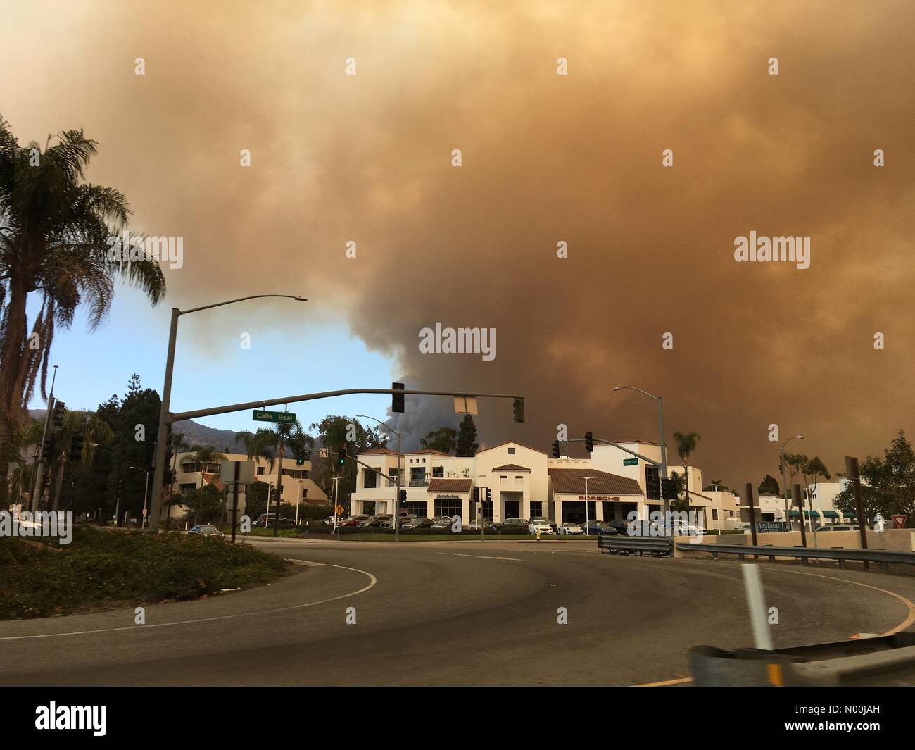 Santa Barbara, California USA 16 December 2017 The Thomas fire has now ...