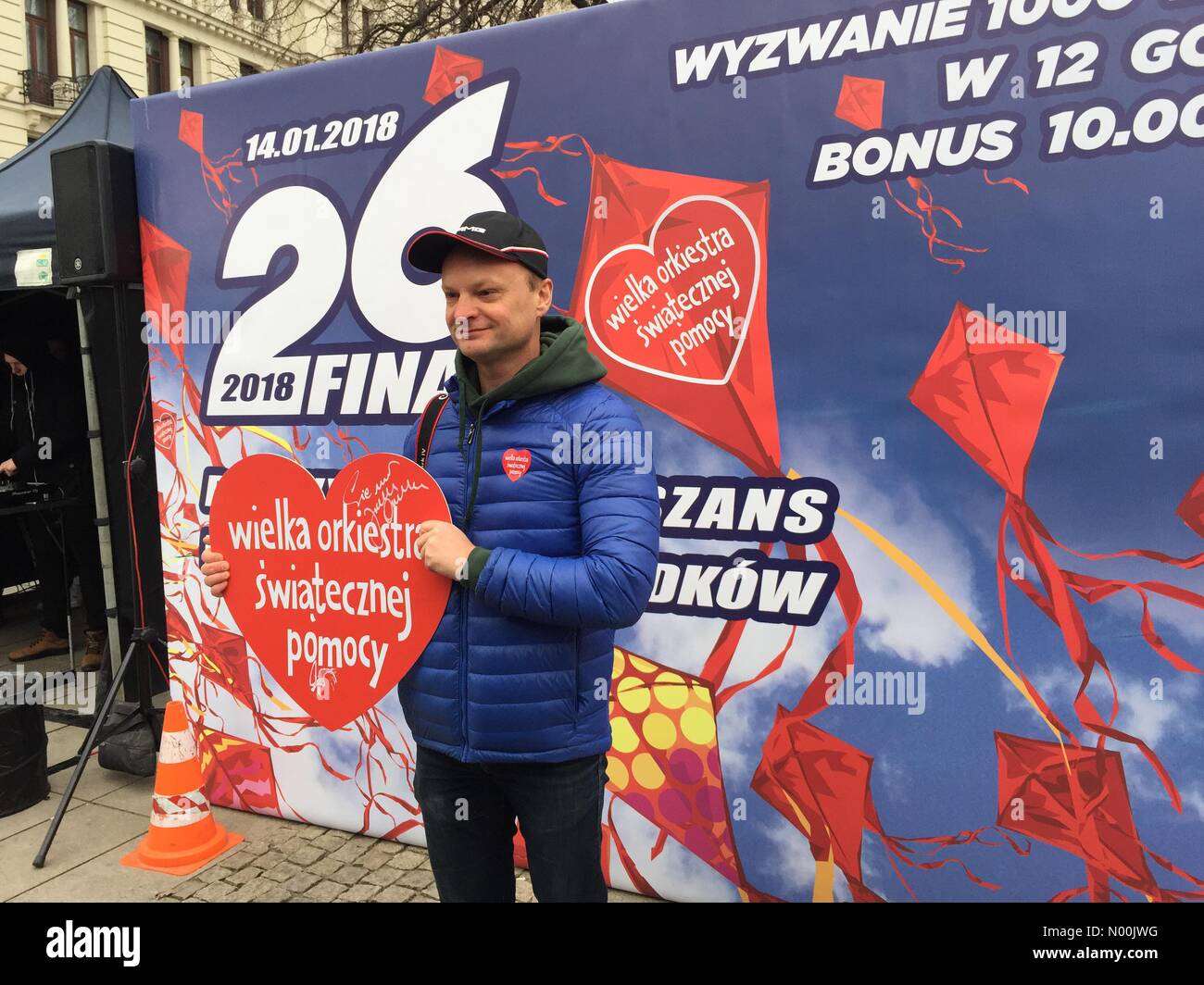 Karowa 20, Warszawa, Poland. 14th Jan, 2018. WOSP Warsaw, Poland 14th ...