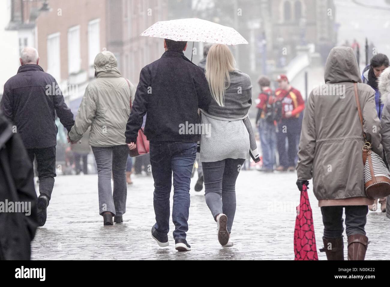 Guildford, UK. 20th Jan, 2018. UK Weather: Rain in Guildford. High ...