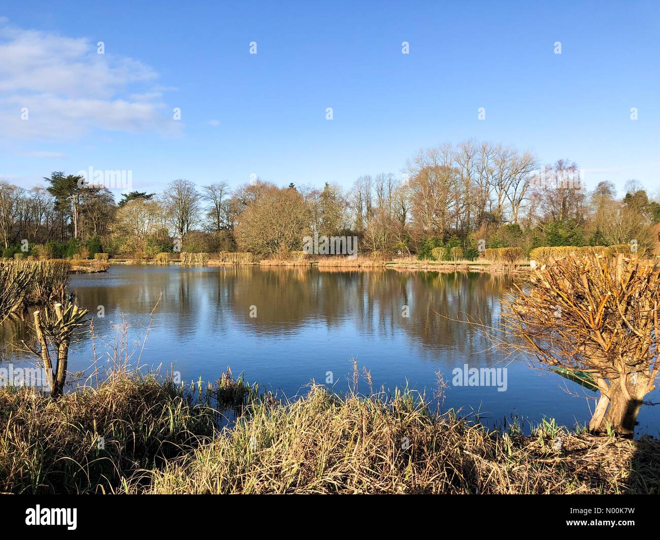 Godalming, UK. 04th Feb, 2018. UK Weather: Sunny but cold in Godalming ...